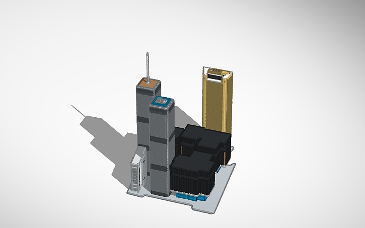 3D design WTC Complex - Pre 2001 - Tinkercad