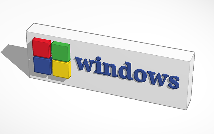 3D design windows logo - Tinkercad