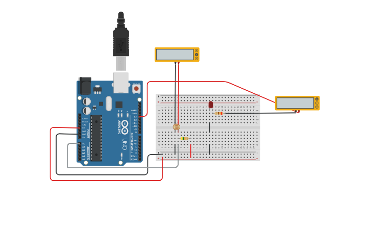 Circuit design LDR - Projeto 3 - Semana 4 | Tinkercad