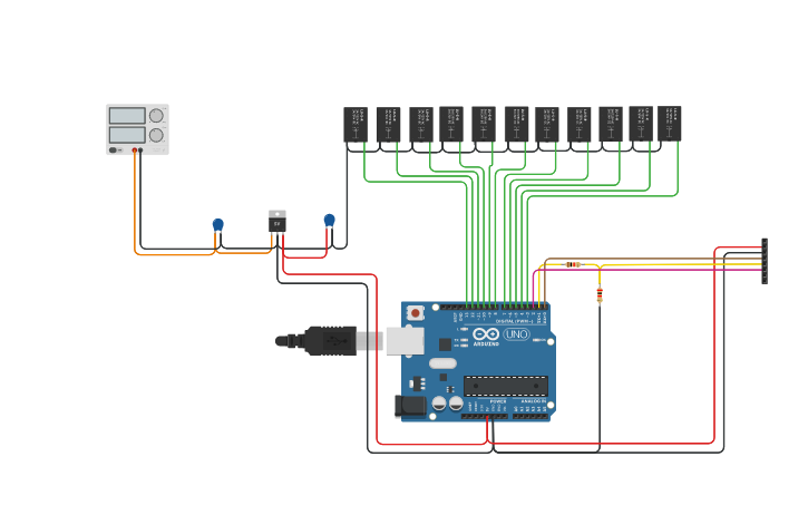 Circuit design rele bluetooth - Tinkercad