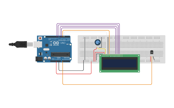 Circuit Design датчик температуры Tinkercad