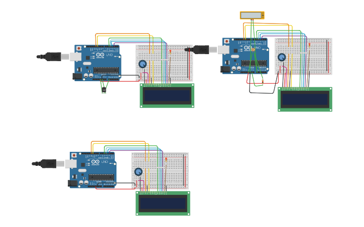 Circuit design LCD - Tinkercad