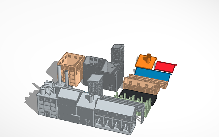 3D design Z scale Eagle River Mine - Tinkercad
