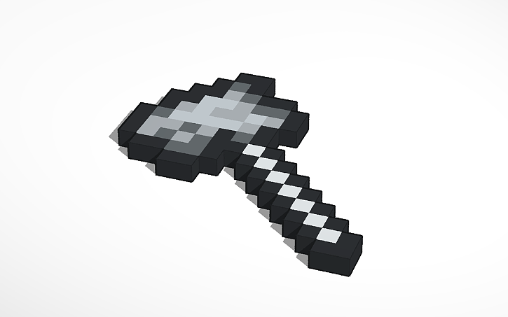 3D design Minecraft Battle Axe Template - Tinkercad