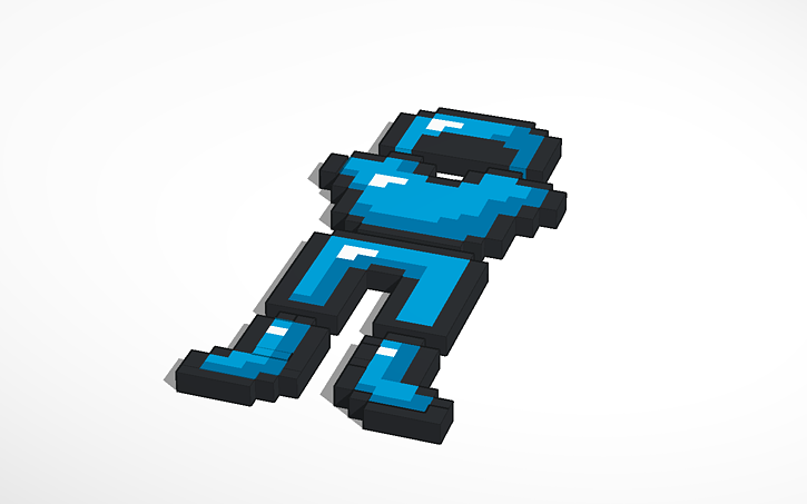 3D design Minecraft Diamond Armor (Full Set) - Tinkercad