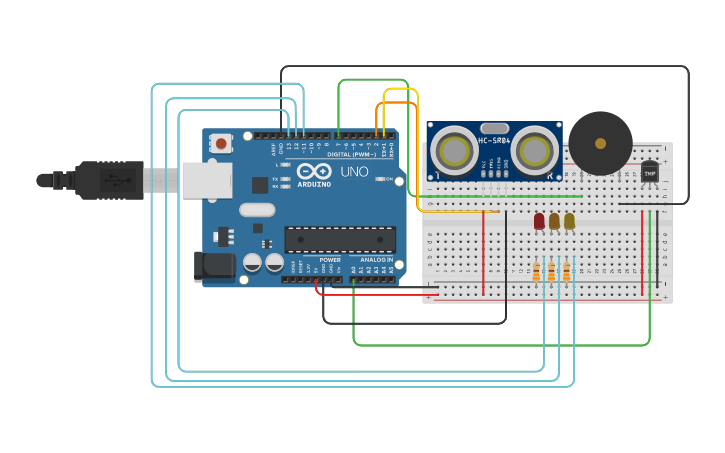 Circuit design Sensors - Tinkercad