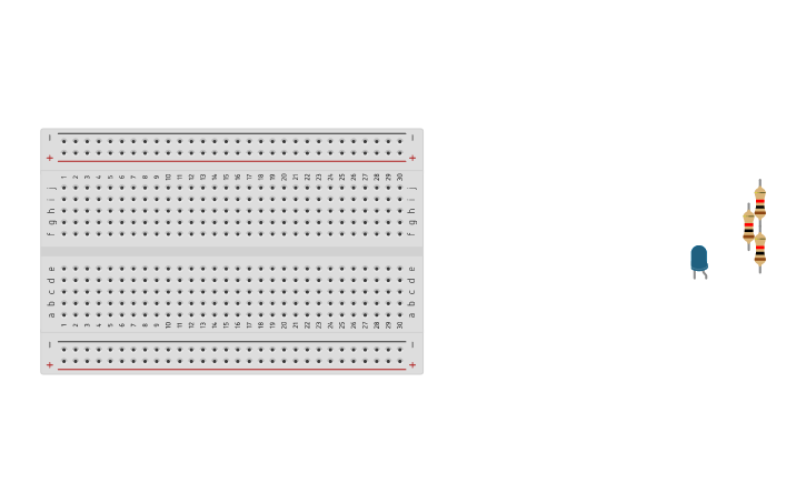 Circuit design Protoboard 12 - Circuitos de aplicación I - Tinkercad