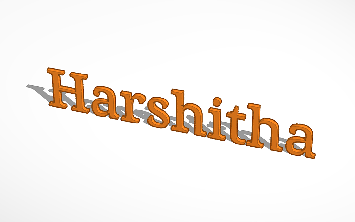 3D design Harshitha - Tinkercad