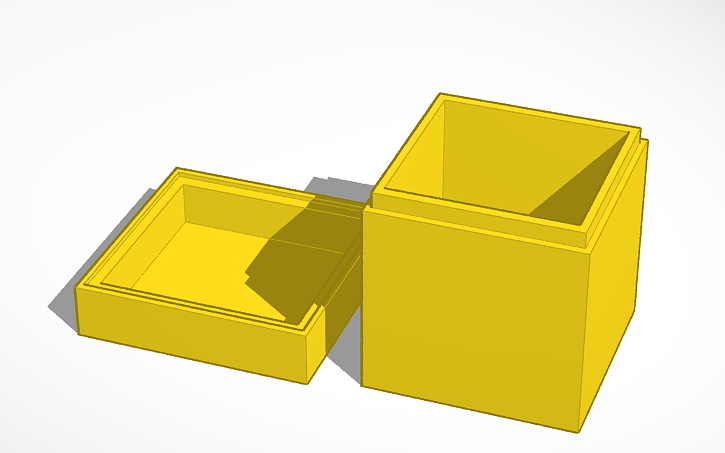 3D design Box with secret room - Tinkercad