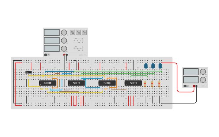 Circuit Design 3 Bit Asynchronous Up Downcounter Tinkercad