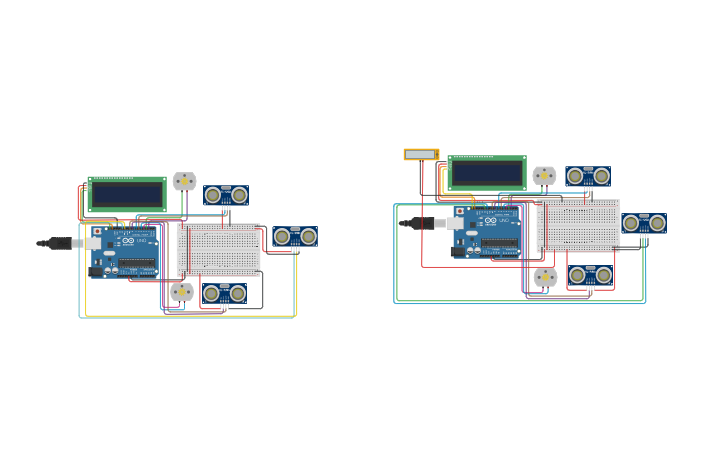 Circuit design Robot Penghindar Objek - Tinkercad Circuit design Robot Penghindar Objek - Tinkercad