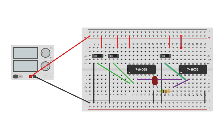 Circuit design ATIVIDADE 2 - PORTA AND E PORTA OR | Tinkercad