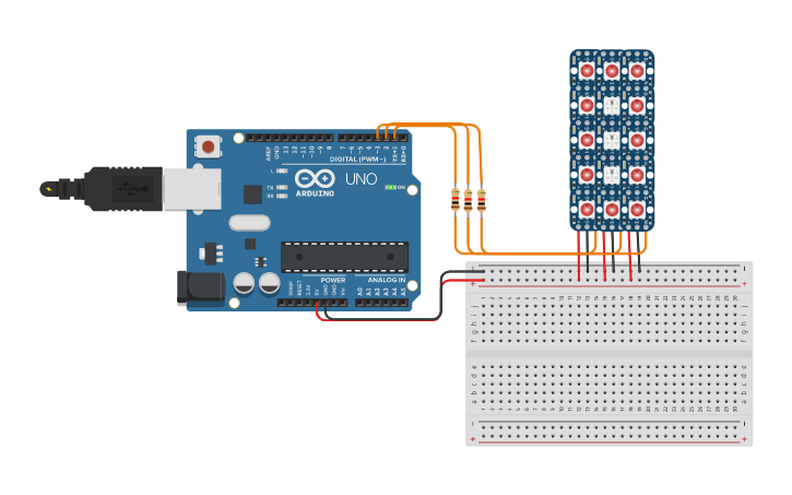 Circuit design neoPixel- intro2 - Tinkercad