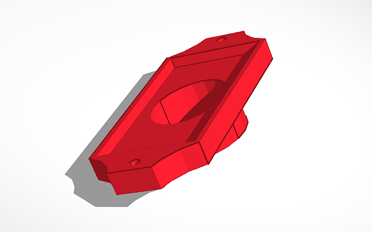 3D design door handle plate - Tinkercad