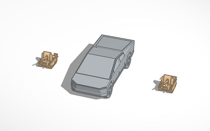 3D design Tesla Cybertruck - Tinkercad