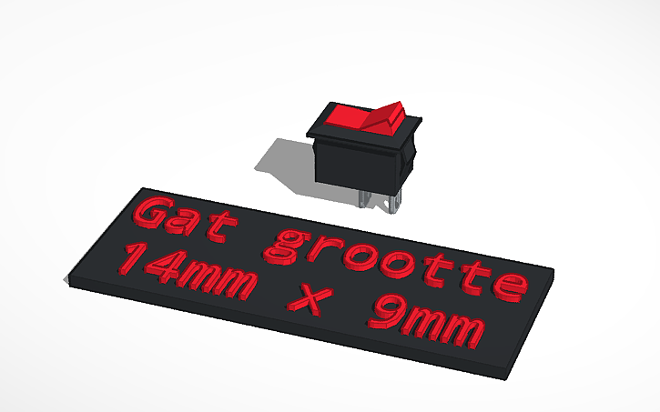 3D design Wip Schakelaar - Tinkercad