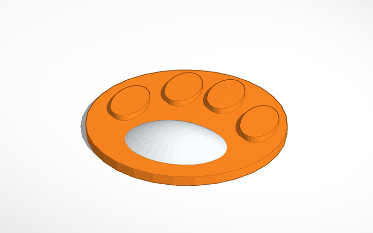 3D design Tiger Paw - Tinkercad