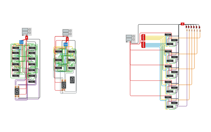Circuit design 5 bit adder | Tinkercad