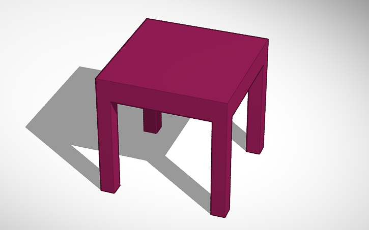 3D design stolik - Tinkercad