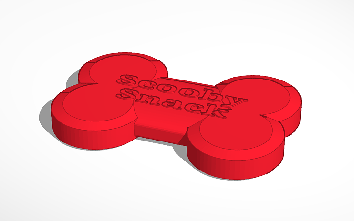 3D design Scooby snack - Tinkercad