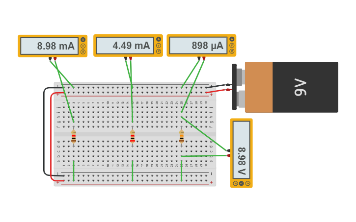 Circuit design Practice 2 Parallel Circuit - Tinkercad