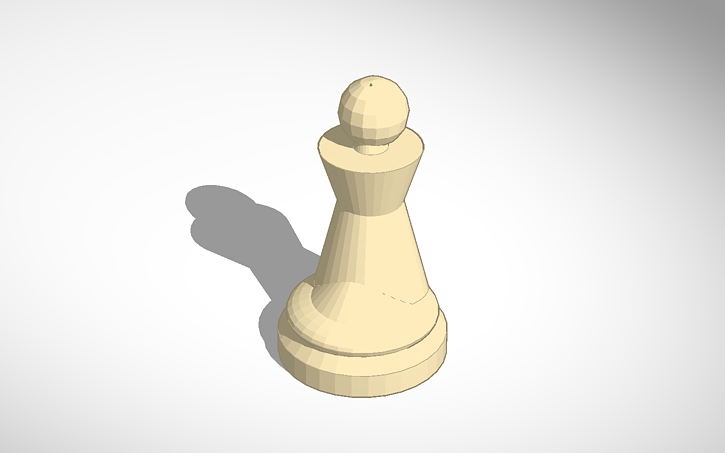 3D design Chess Pawn - Tinkercad