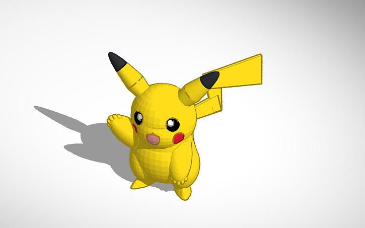 3D design Pikachu - Tinkercad