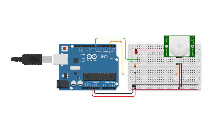 Circuit design Automatic Light Switch - Tinkercad