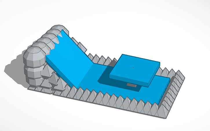 3D design waterfall - Tinkercad