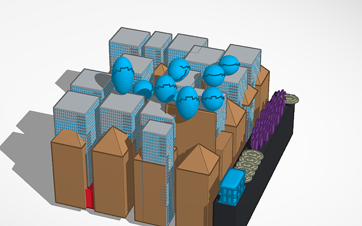 3D design Destroy this City - Tinkercad