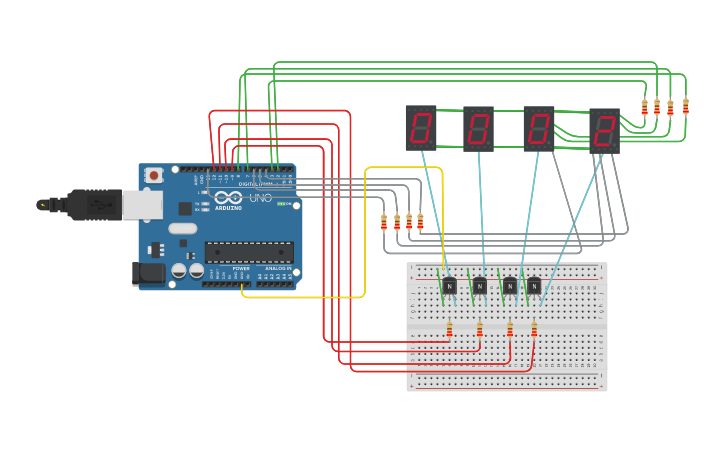 Circuit design Practica 7 | Tinkercad Circuit design Practica 7 | Tinkercad