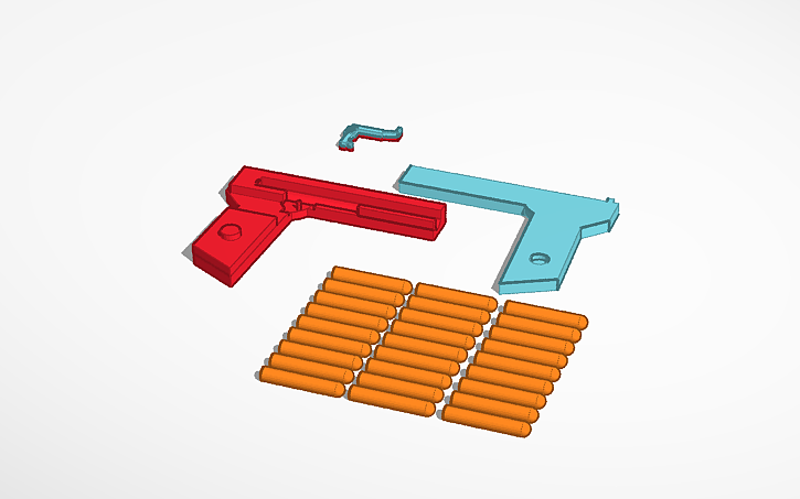 3D design Re designed working gun - Tinkercad