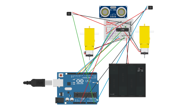 Circuit design ABF-Bot - Tinkercad