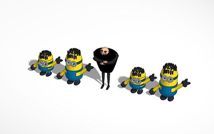 3D design Minions & Gru - Tinkercad