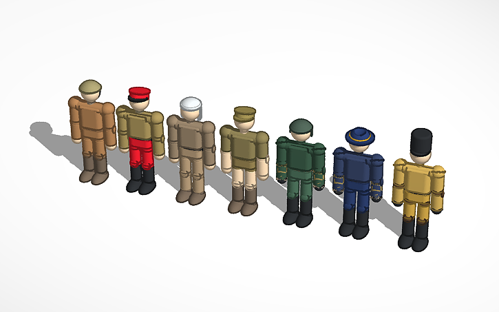 3D design Infantry Templates - Tinkercad