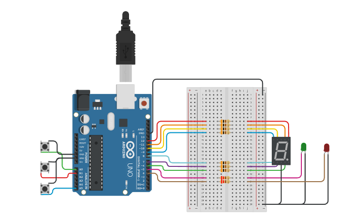 Circuit design Elevador Iván González 1J - Tinkercad