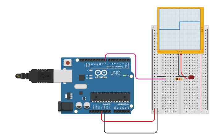 Circuit design Pin 8 - Tinkercad