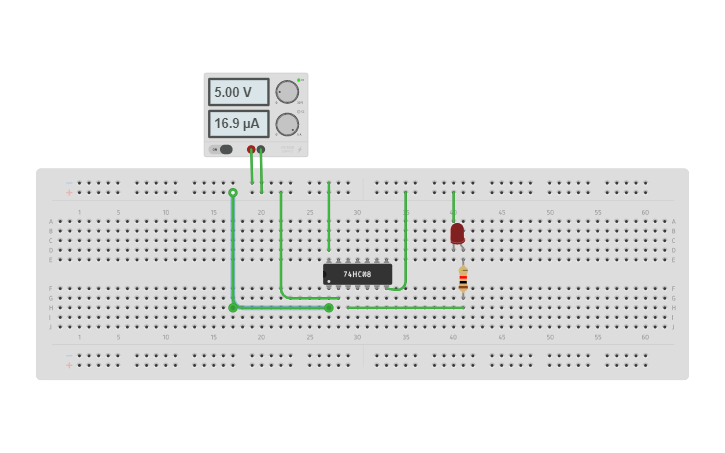 Circuit design 74LS08 | Tinkercad