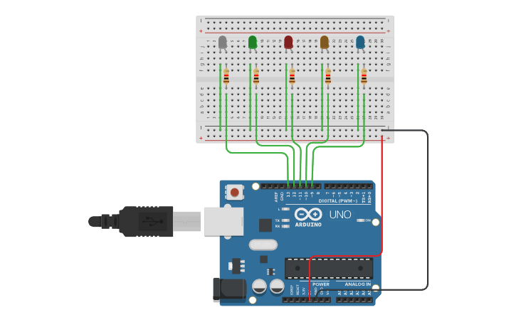 Circuit design Practica 1 Arduino - Jonathan Torres | Tinkercad