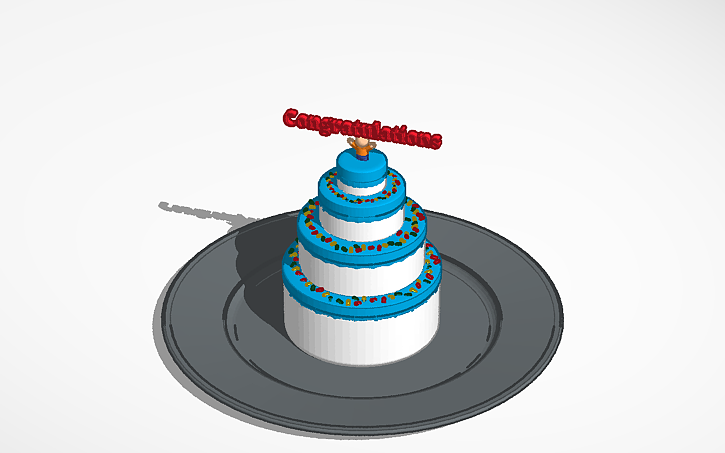 3D design Cake - Tinkercad