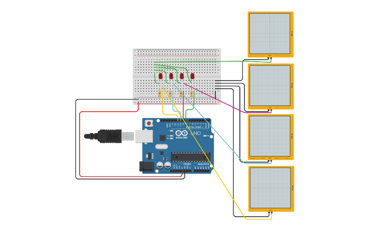 Circuit design Control motor paso a paso - Tinkercad