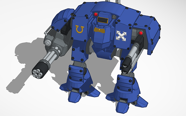 3D design dreadnought warhammer 40k - Tinkercad