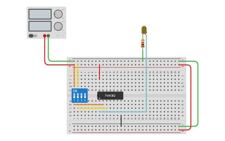 Circuit Design Nor Gate Tinkercad