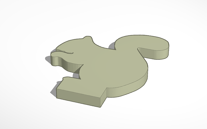 3d Design Squirrel Target Tinkercad