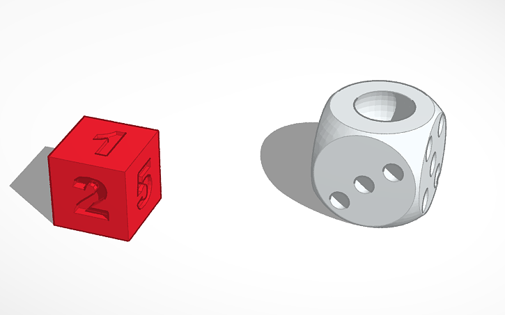 3D design dice - Tinkercad