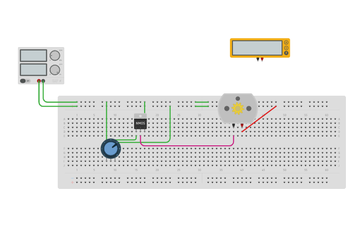 Circuit design Driver motor DC - Tinkercad