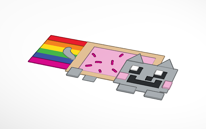 3D design flat Nyan Cat | Tinkercad