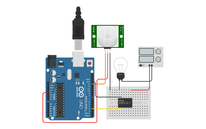 Circuit Design 7 Turn On Light If Detect A Human Movement Using Pir