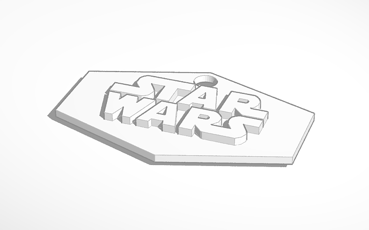 3D design Star Wars Key Tag With Name - Tinkercad