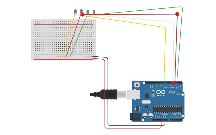 Circuit design binary counter | Tinkercad